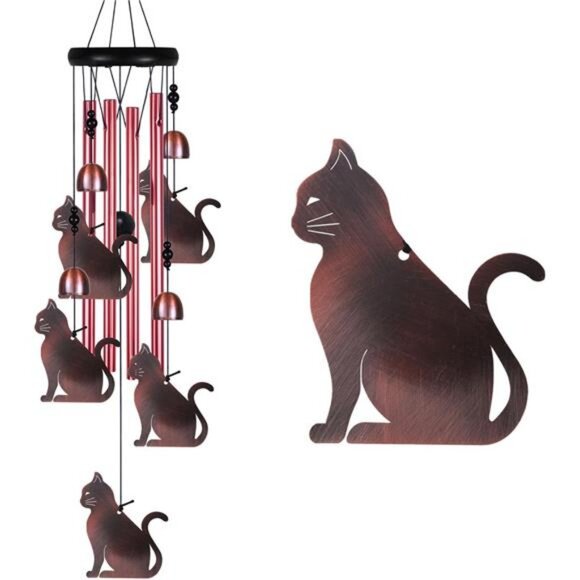 Accents | Outdoor Cats Wind Chimes Indoor Decor Handmade Mobile ...